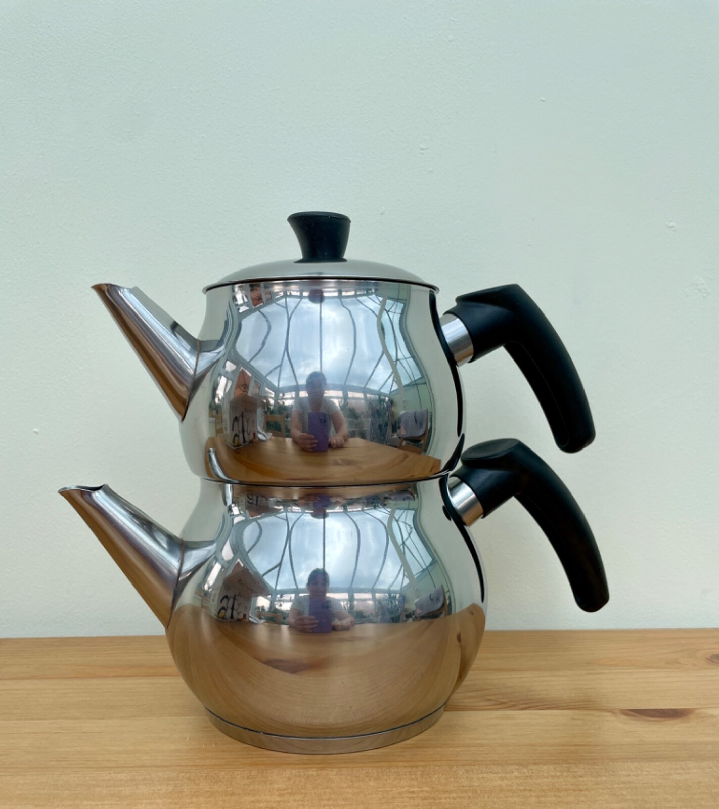Traditional Teapot Stainless Steel Caydanlik Turkish Double Kettles XS ...