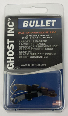 GHOST Inc. Glock Ghost Bullet Extended Slide Release GEN 2-4 Model 19 ...