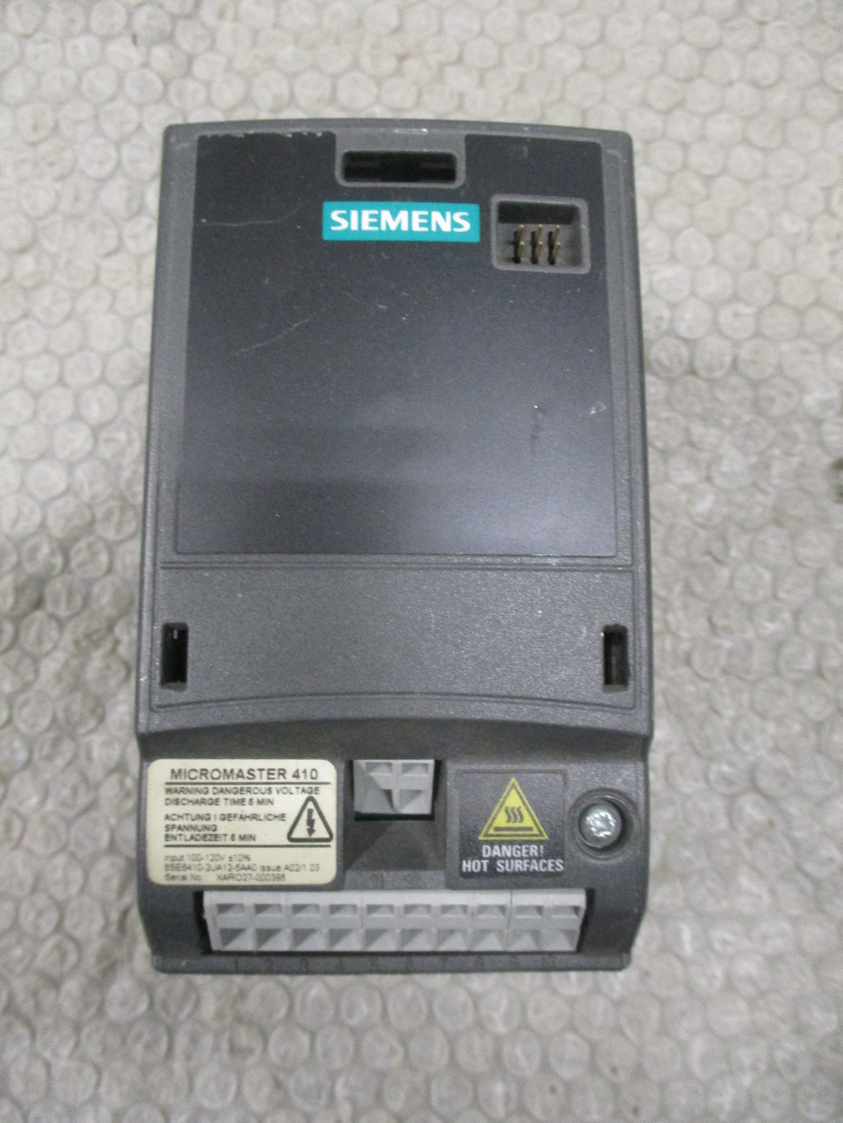 Siemens 6SE6410-2UA12-5AA0 Micromaster 410 0.25kW 100-120VAC *Tested ...