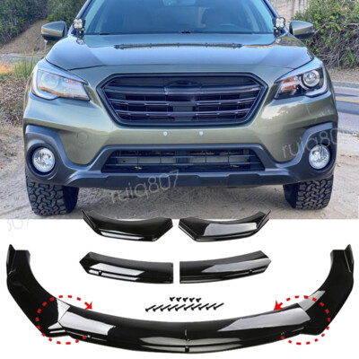 Glossy Black Front Bumper Lip Splitter Lower Spoiler Body Kit For ...