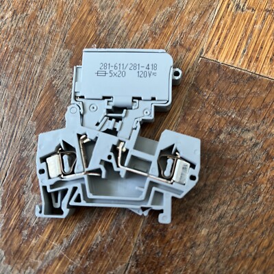 WAGO - 281-611/281-418 - TERMINAL BLOCK, FUSED, 28-12AWG, 5X20MM(t133 ...