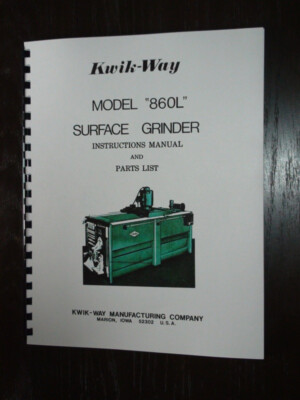 Kwik Way Model 860L Manual | eBay