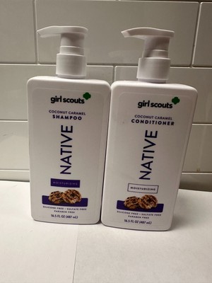 NATIVE GIRL SCOUTS COCONUT CARAMEL SHAMPOO AND CONDITIONER 16.5 OZ EACH ...