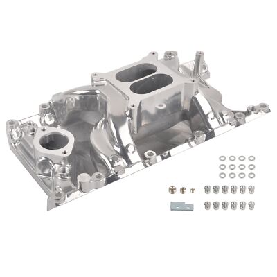 Polished Intake Manifold Dual Plane for 67-03 Small Block Chrysler ...