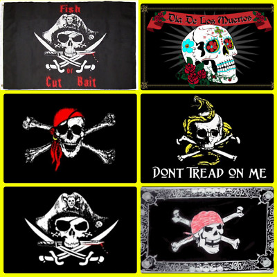 (6 Pack) 3x5 Pirate Flag Flags Pirates of the Caribbean Collection Set ...