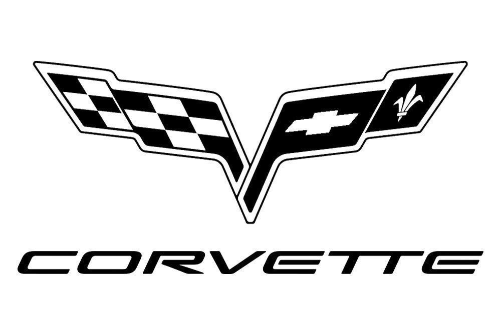 C6 Corvette Logo Black And White