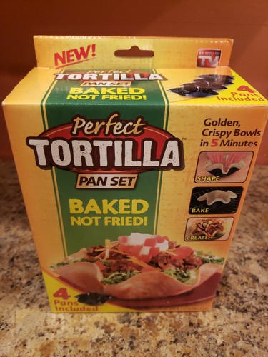 Perfect Tortilla Pan Set. Baked Not Fried. 4 Pans Included | eBay
