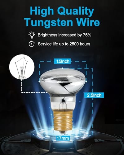 Lava Lamp Bulb, R39 E17 Reflector Type Bulb for Lava and Glitter 30 ...