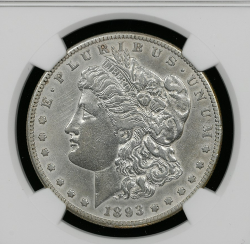 1893 S Morgan Silver Dollar NGC Very Fine Details Rim Filing, Cleaned ...