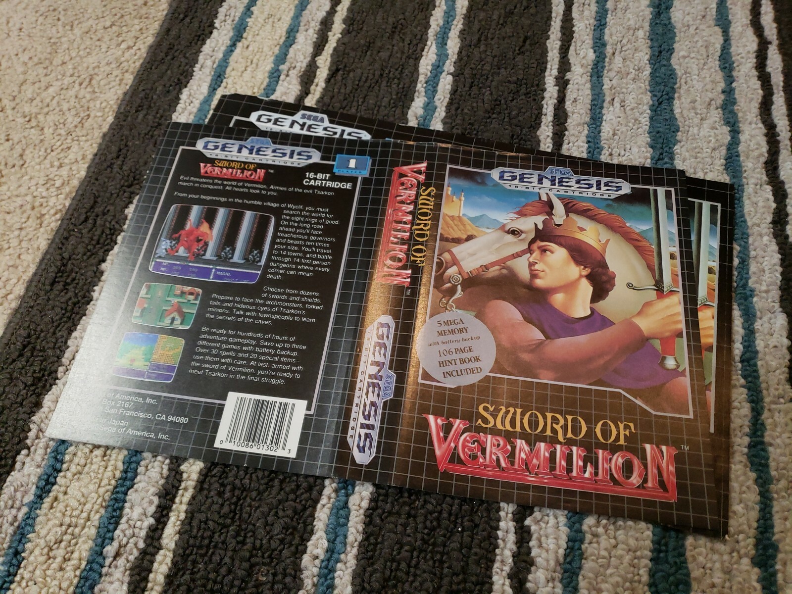 BOX ART ONLY Sword of Vermilion Sega Genesis Case OEM | eBay