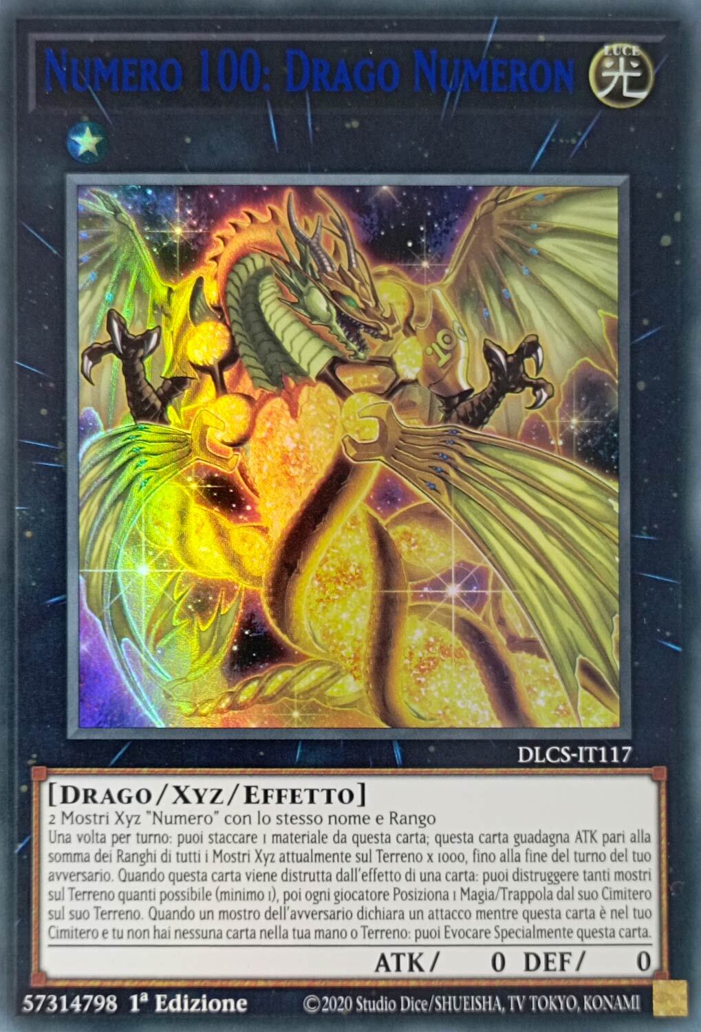 Numero 100: Drago Numeron (Blu) - Ultra Rara - DLCS-IT117 - Italiano ...