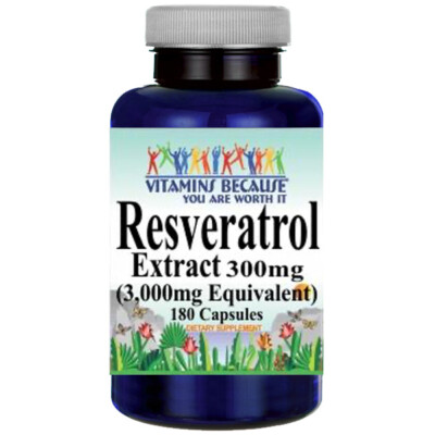 Resveratrol Extract 3000mg 180 Caps Maximum Strength Made in the USA ...