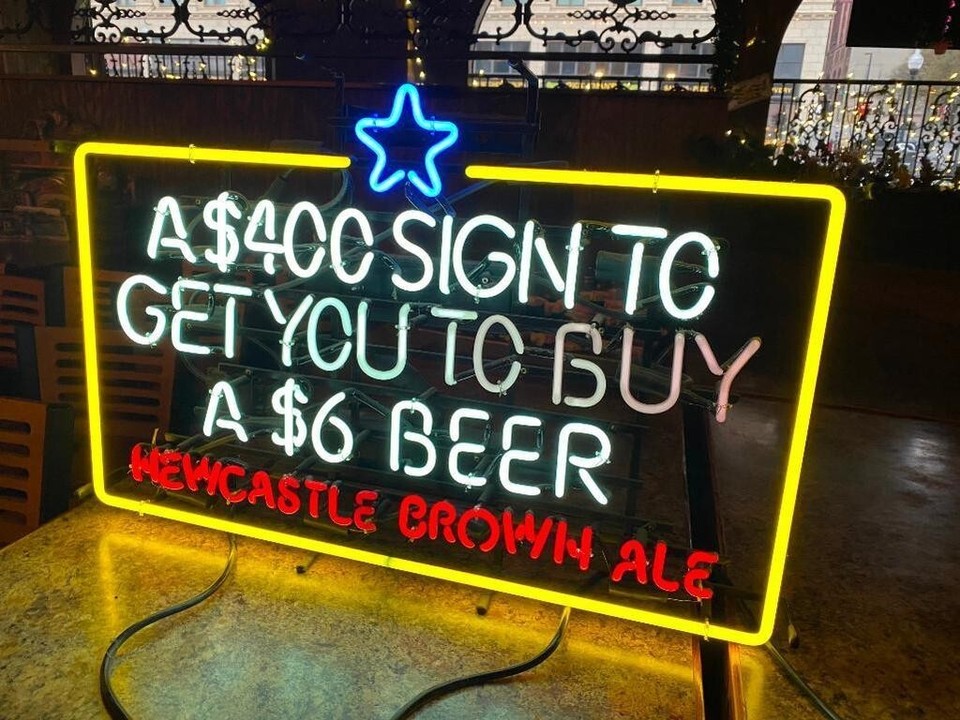 Newcastle Brown Ale Neon Sign Replacement Tube - "Brown Ale" Tube Only ...