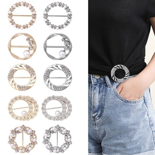 Silk Clasp Clips Brooch Scarf Buckle Waist Buckle Scarf Ring Shawl ...