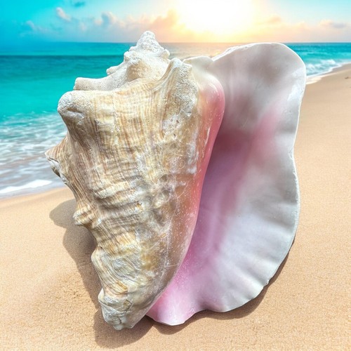 Bahamas Large Conch Seashell Ocean Beach Decor Nautical Big Decorative ...