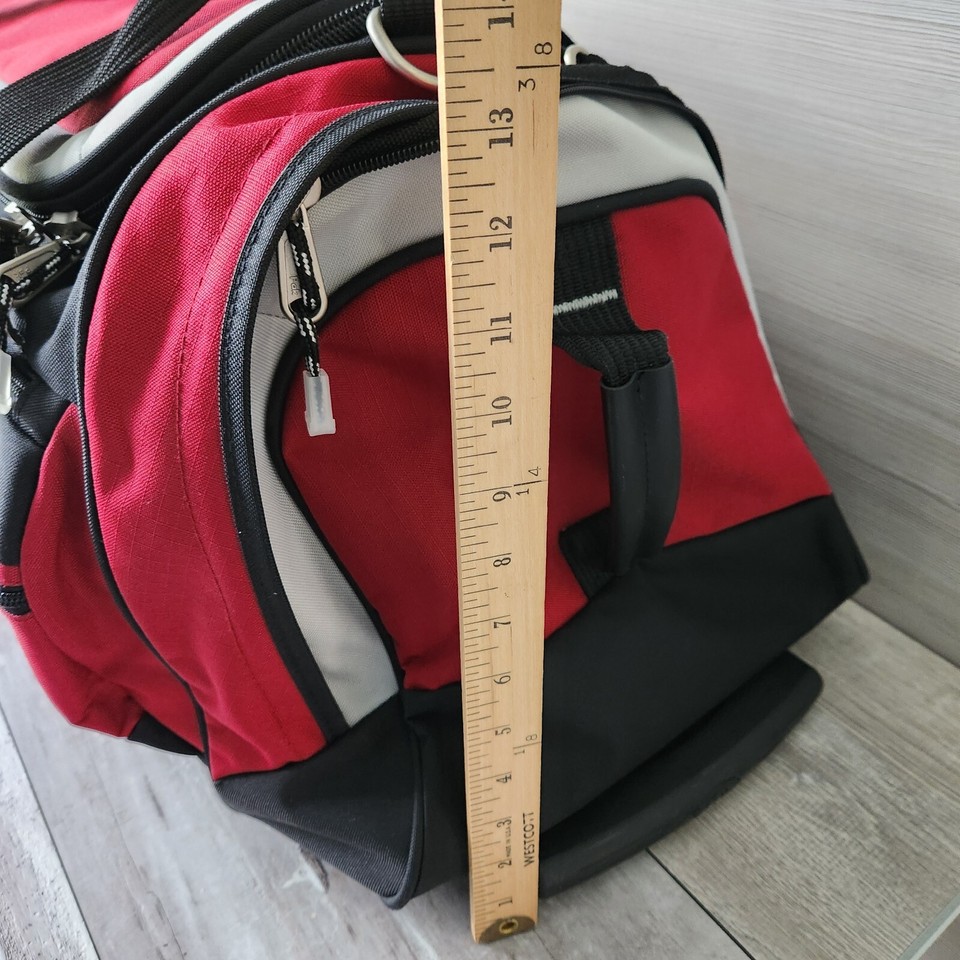 CalPak Red Wheeled Rolling Duffle Carry On Luggage Travel Bag Removable ...