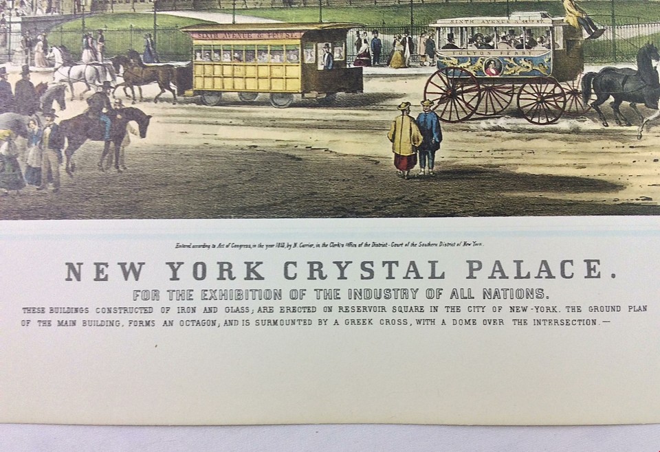 BP-471 New York, Crystal Palace Book Print 1968 The World of Currier ...