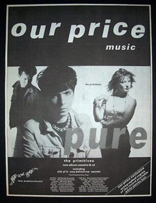 The Primitives Pure / UK Tour Dates 1989 Poster Type Advert, Promo Ad ...