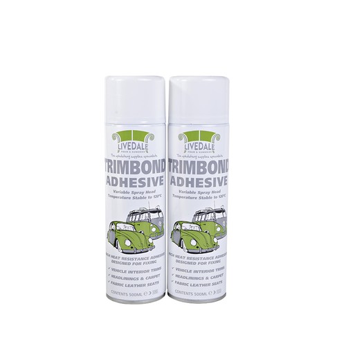 2x HIGH TEMP TRIM SPRAY GLUE ADHESIVE TRIMBOND FOR HEADLINERS & CAR ...