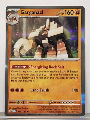 Garganacl - 104/182 Paradox Rift Holo Rare Pokemon - NM+ Scarlet and ...