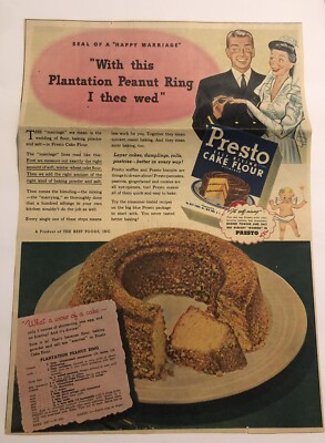 1940’s Presto Cake Flour Baking VTG Authentic Newspaper Ad 0C25 | eBay