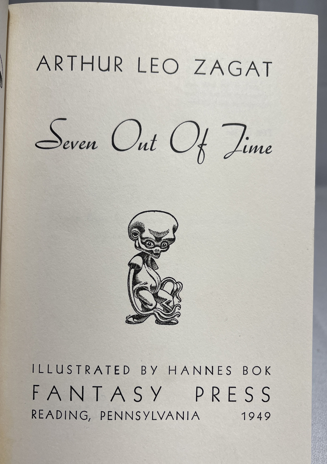 Arthur Leo Zagat Seven out of Time 1st Edition Fantasy Press 1949 #102/ ...
