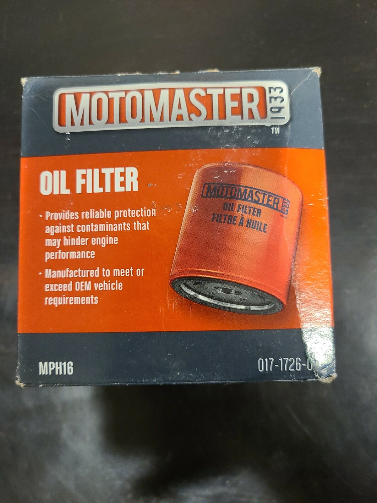 MOTOMASTER MPH16 - Cross reference oil filters