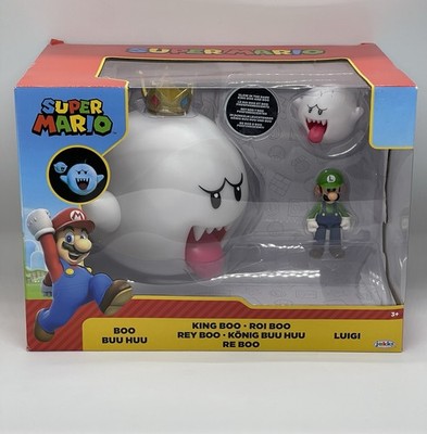 Super Mario GLOWING KING BOO Figure Toy Diorama Set New Jakks 2024 2.5 ...