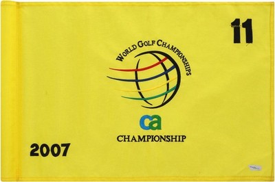 PGA Tour Event-Used #11 Yellow Pin Flag from CA Champship March 22nd ...