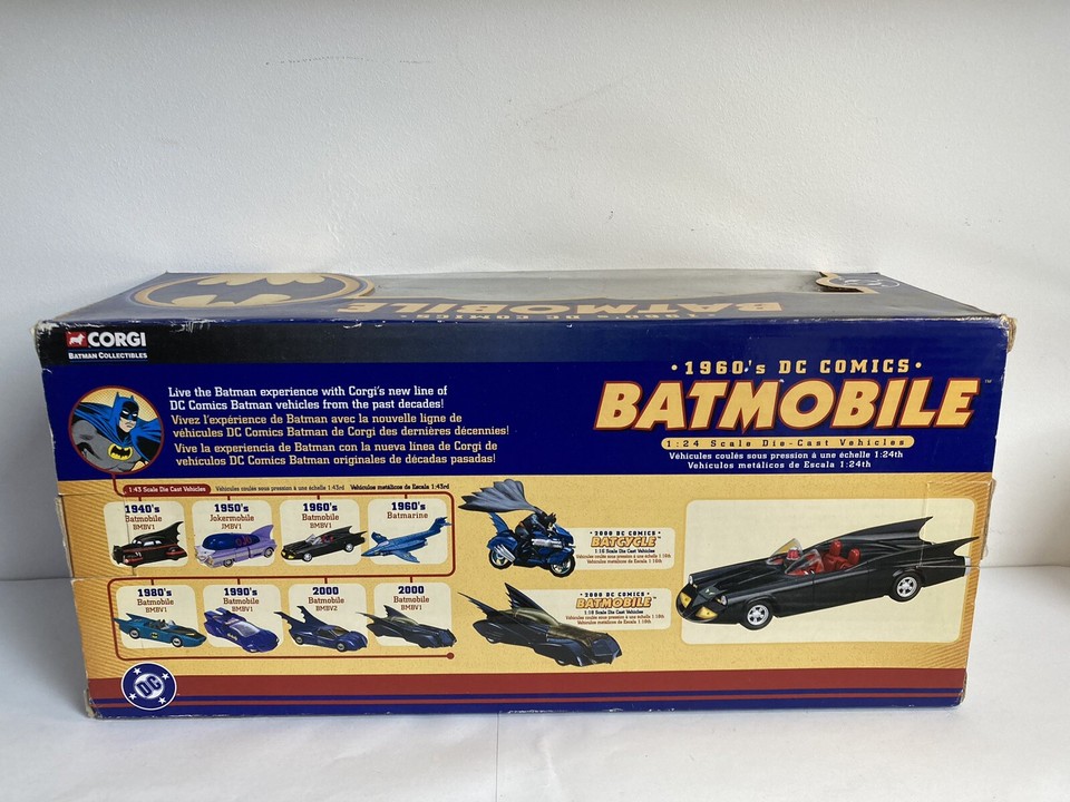 Vintage Boxed Batman Corgi DC Comics 1:24 Scale Die-cast Batmobile ...