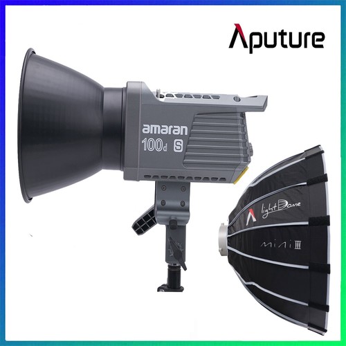Aputure Amaran 100D-S 5600K 100w Camera LED Video Light + Light Dome ...