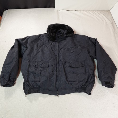 Security Jacket Mens 2XL XXL Black Tact Squad Tactical Work Lined Enforcement | eBay