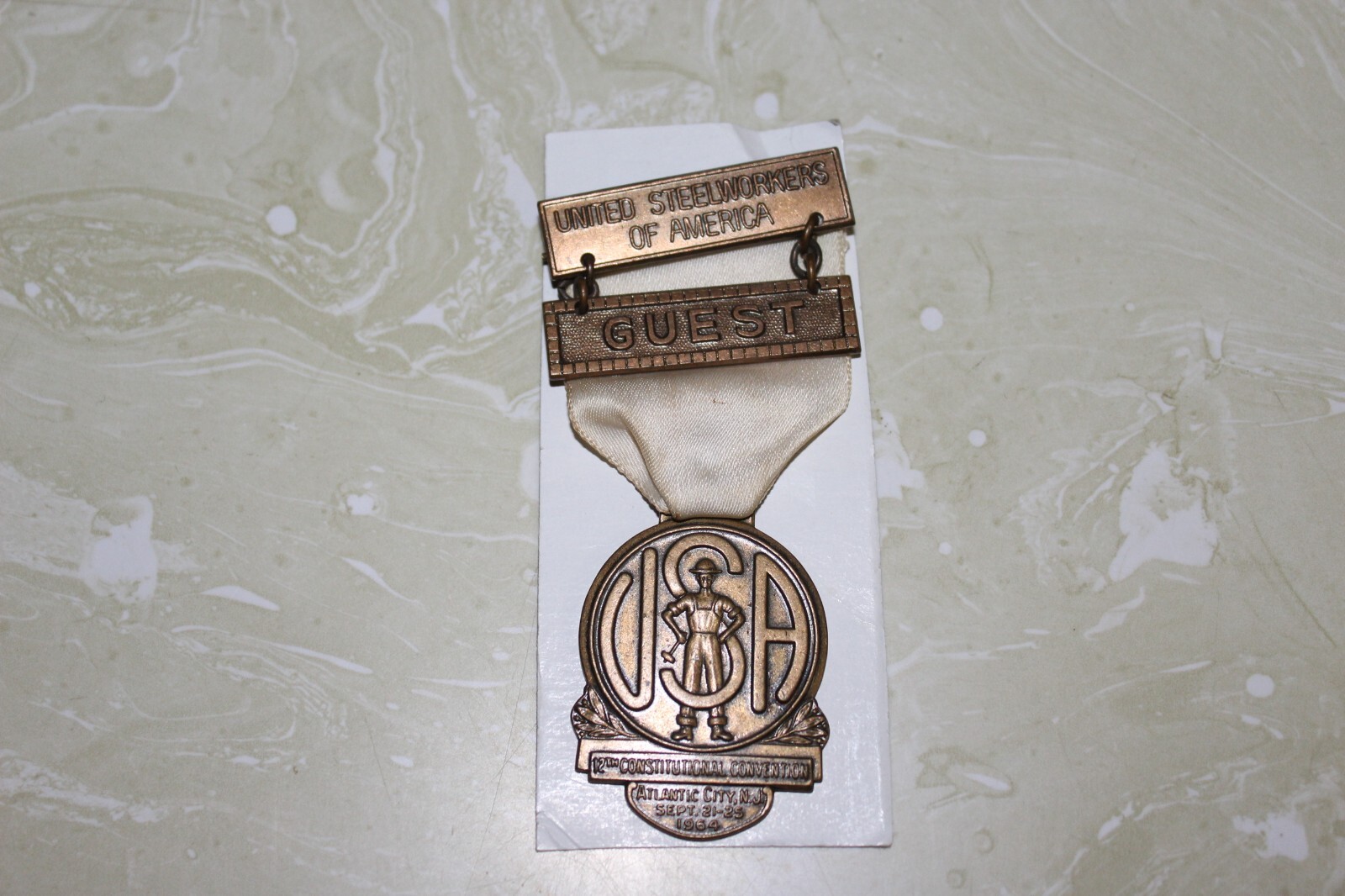 VINTAGE GUEST BADGE FROM UNITED STEELWORKERS OF AMERICA 1964 | eBay