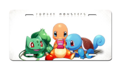 Pokemon Bulbasaur Squirtle Charmander License Plate Auto Truck Car Tag ...