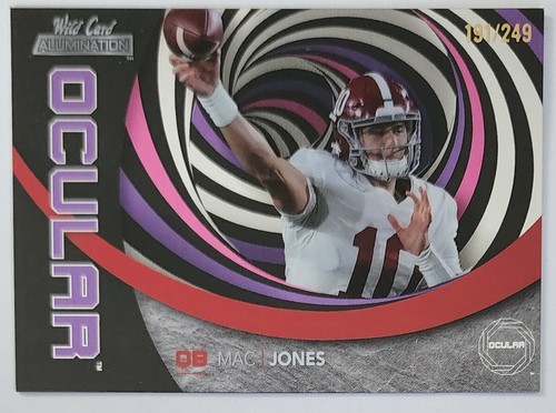 2021 Wild Card Allumination Purple Pink Ocular Mac Jones RC Patriots ...