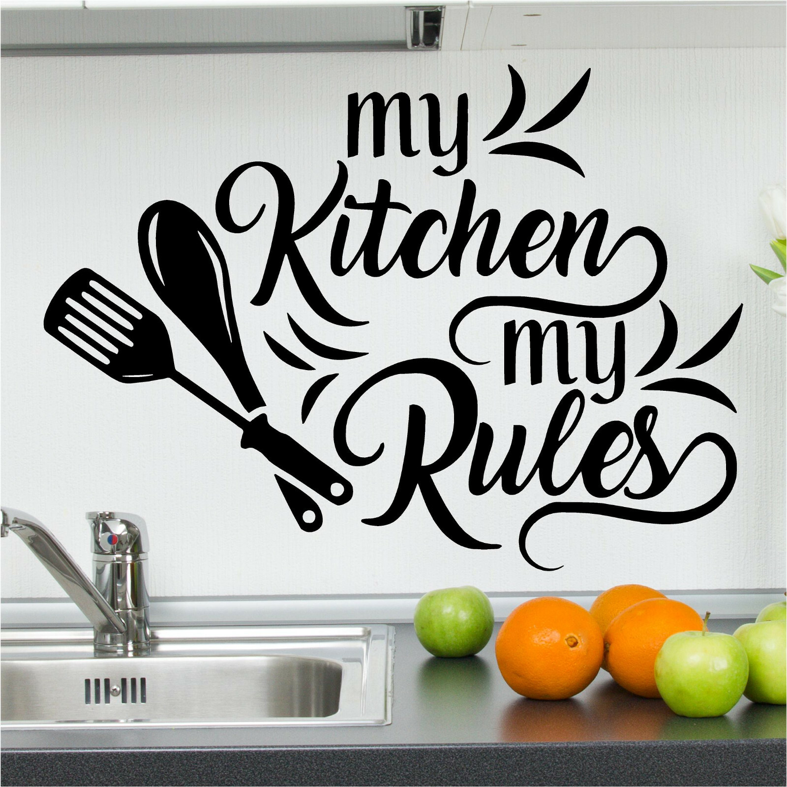 My kitchen my rules wall art sticker Home decor quality DIY decal ...