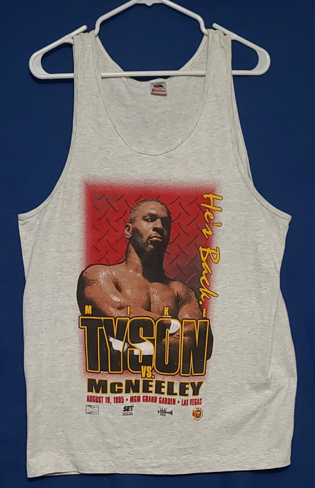 Vintage 1995 Tyson vs McNeeley Promo Tank Top SZ-L B… - Gem