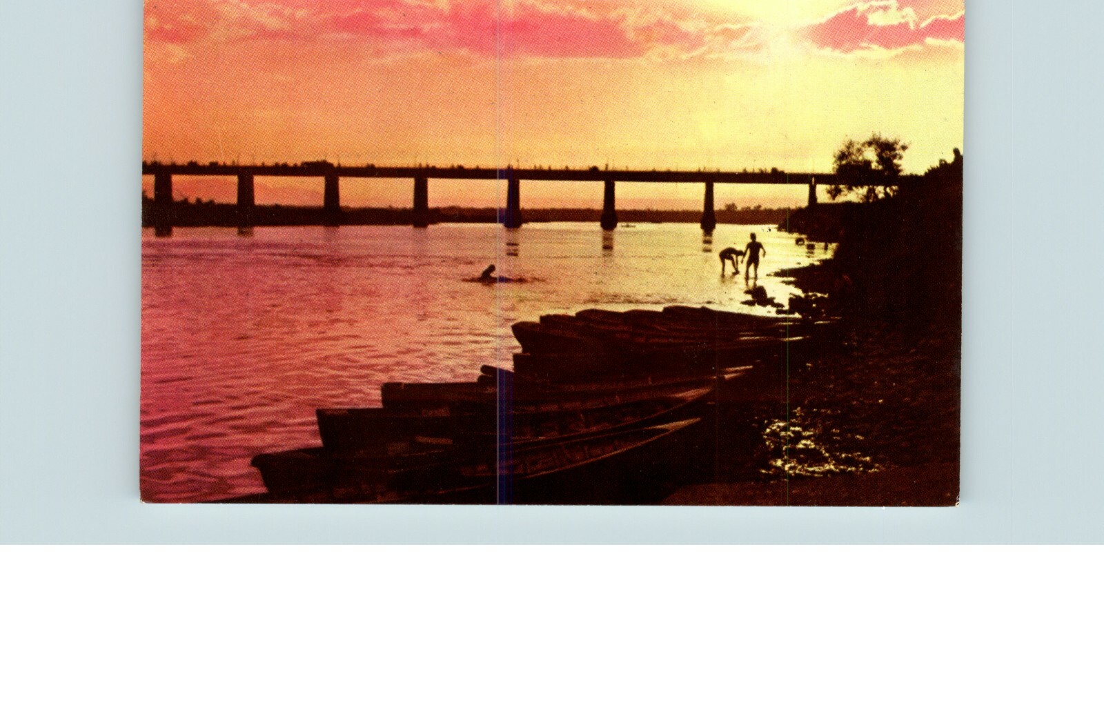 Postcard Sunset at Firefly Bridge Taipei Taiwan Provincial Department ...