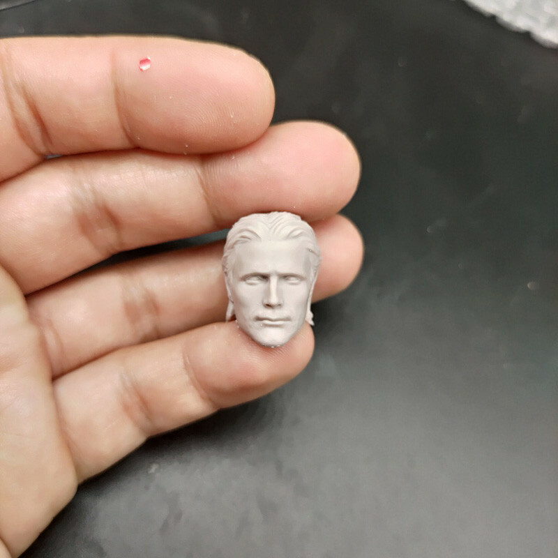 1/12 Scale Duncan Vizla Mads Mikkelsen Head Sculpt Unpainted Fit 6" ML ...