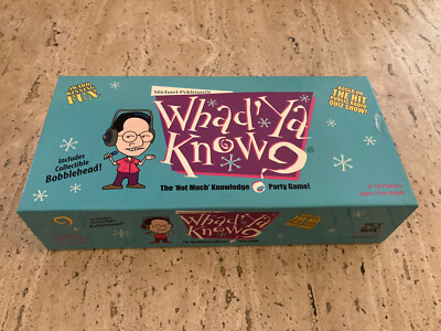 NPR MICHAEL FELDMAN'S WHAD' YA KNOW Party Game with Bobblehead Complete ...