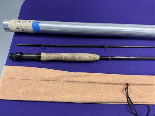 SAGE GRAPHITE II MODEL B480GFLRP, TWO PIECE 8 FT. FLY ROD BOTH CASES ...