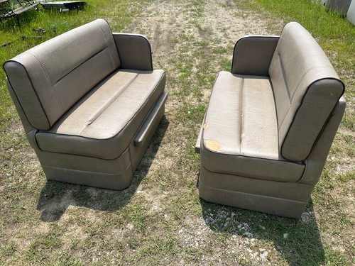 Mastercraft RV Ultraleather Taupe Euro Dinette Booth bed Boat Motorhome ...