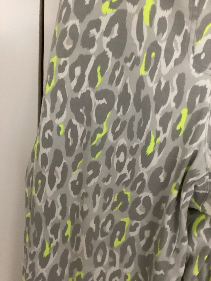 ROBELL Sz 16 Never Worn £75 Grey & Neon Green Animal Print crop Stretch ...