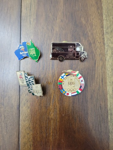 Vintage Lot Of 4 UPS Olympic Sponsor Advertising Lapel Pins Atlanta ...