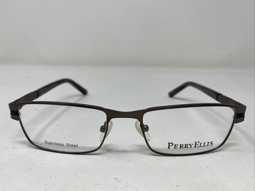 Perry Ellis PE 298A-3 52-18-135 Gunmetal Metal Full Rim Eyeglasses ...