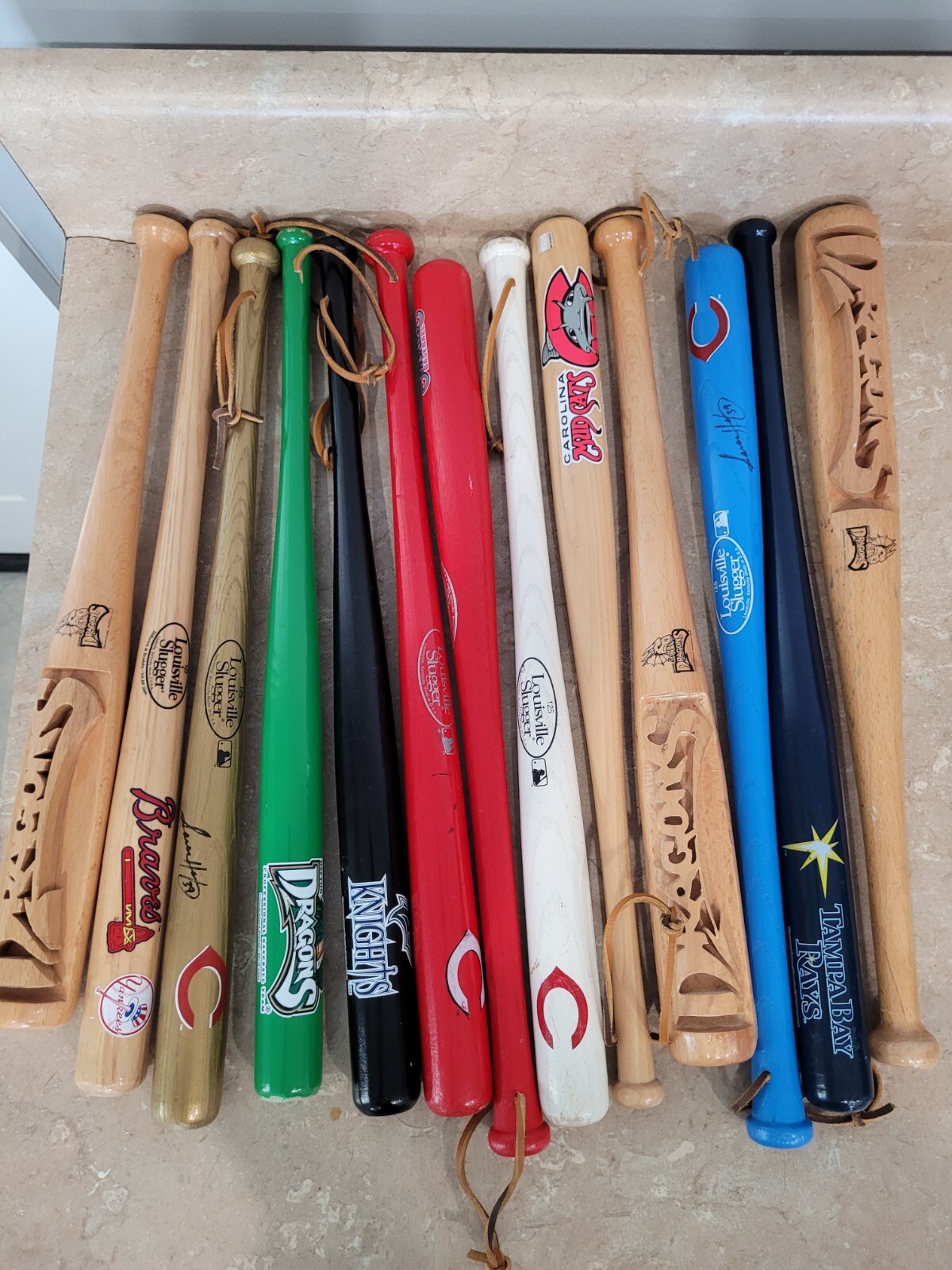 SOUVENIR MLB MINI BASEBALL BAT LOT 13 Cincinnati Reds Dayton Dragons ...