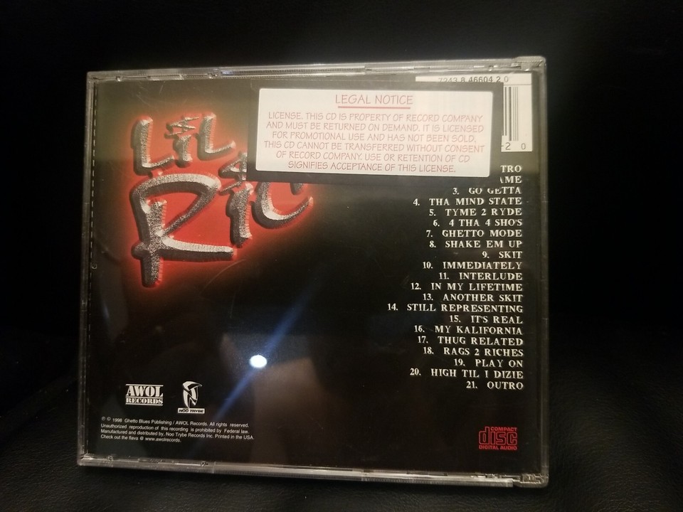 LIL RIC - It's Like Armageddon CD 1998 Promo!! RARE Great condition ...