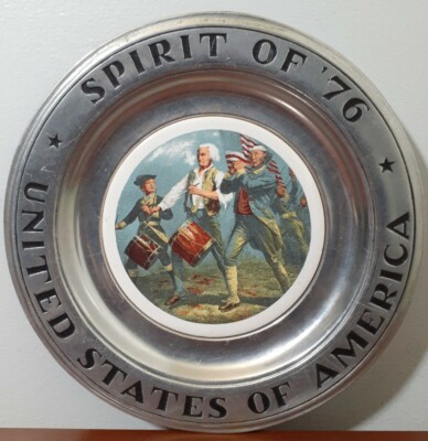 Vintage RWP 11" "Spirit Of 1776" American Pewter Plate from "Wilton ...