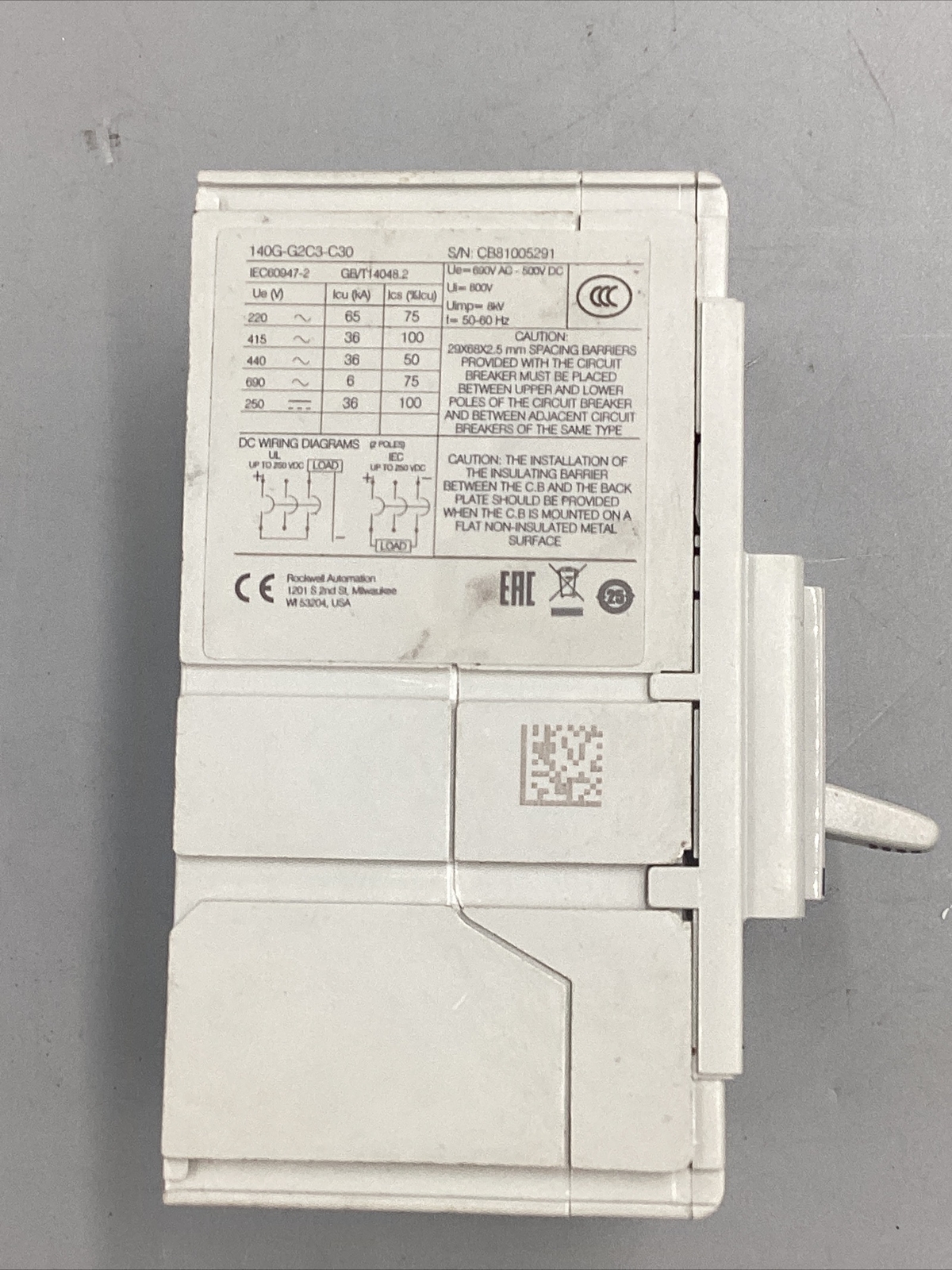 HOUSTON STOCK NEW AB 140G-G2C3-C30 TYPE 140G 30 A 600V FREE 2 DAY AIR ...