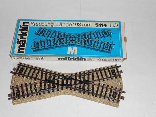 Marklin M 5114 manual cross point track. Good cond. HO scale. For 3 ...
